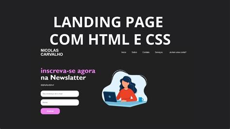 Criando Uma Landing Page Com Html E Css Youtube