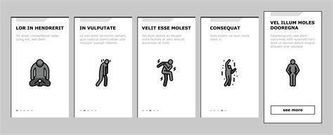 Stickman Man People Silhouette Onboarding Icons Set Vector 21228483 Vector Art At Vecteezy