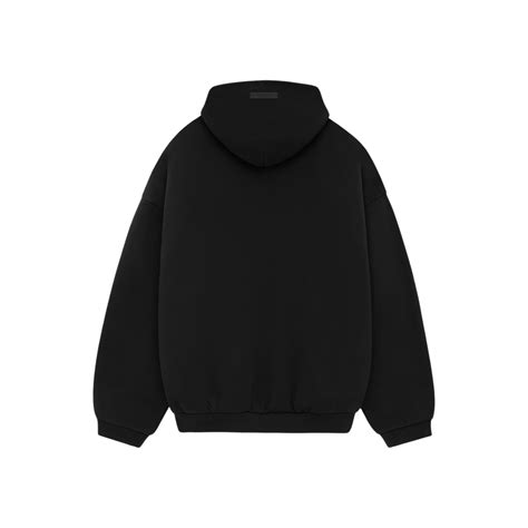 에센셜 플리스 스테이트 후드 블랙 24fw Essentials Kream