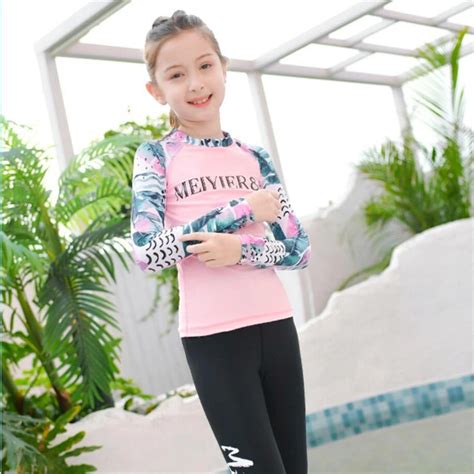 Meiyier брендовый корейский модный купальный костюм для девочек подростков с цветочным принтом