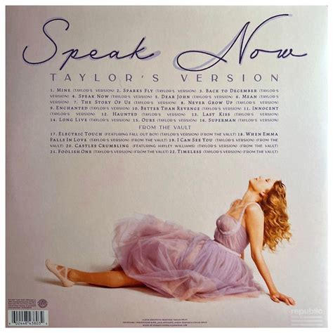 Taylor Swift Speak Now Taylors Version 3lp Purple V
