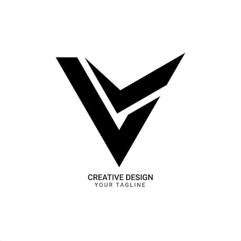 Premium Vector V Letter Modern Brand Unique Line Art Elegant Flat
