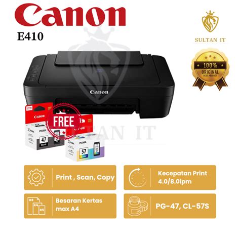 Jual Printer Canon Pixma E410 Print Scan Copy Printer E 410 Canon E
