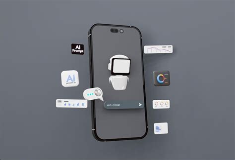 premium photo 3d computer ai robot chatbot web uiux software