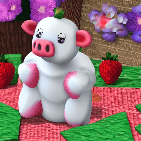 Strawberry Cow En Flower Cow Uit Minecraft · Creative Fabrica