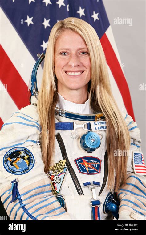 Portrait In Spacesuit Of Nasa Astronaut Karen Nyberg Member Of The