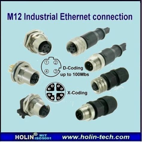 M12 Industrial Ethernet Connector D Coded X Coded Used For PoE Switch Taiwantrade Com