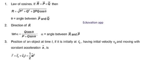 Divine Physics Important Formulas For Jee Mains Parts Of A Balanced Equation
