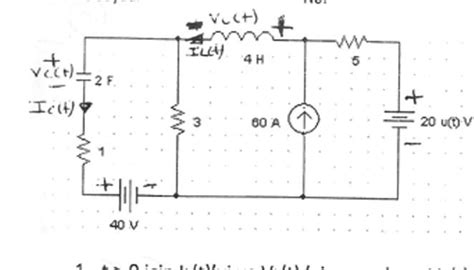 Solved For T0 Find IL T And VL T Or Vc T And Ic T Chegg Com