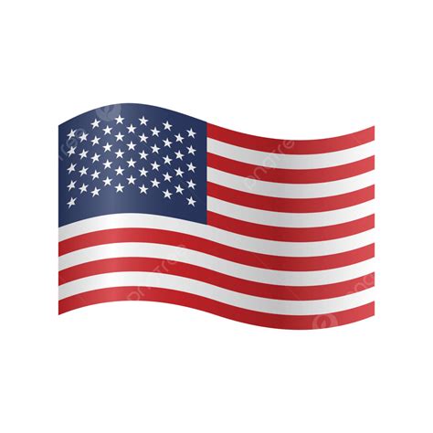 American Flag Wave Vector Clipart