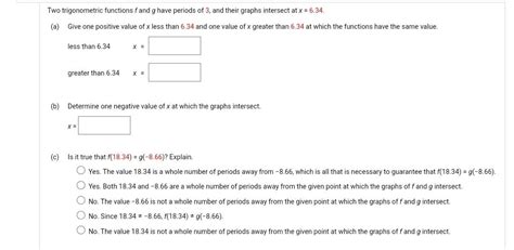 Solved Two Trigonometric Functions F And G Have Periods Of 3