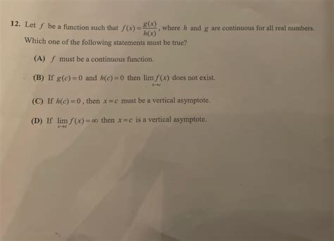 CALCULUS AB Does Anybody Know How I Would Go About Solving This Or What Logic I Would Use I
