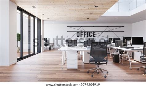 현대적인 사무실 인테리어 디자인 개념 3d 스톡 일러스트 2079204919 Shutterstock