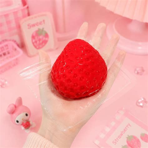 Strawberry Squishy Toy Etsy