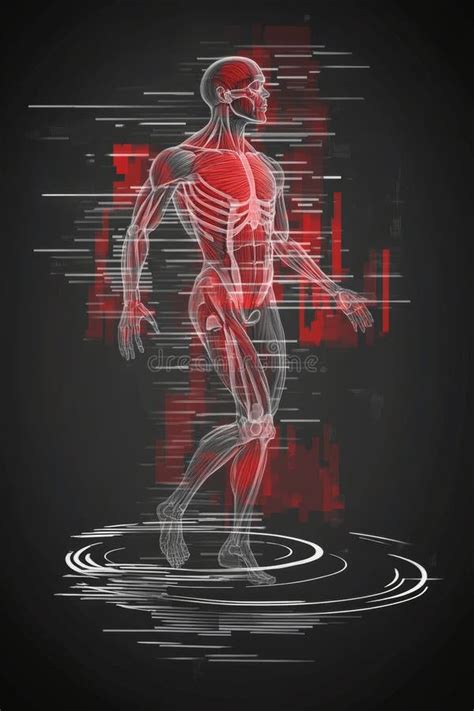 3d Rendering Of Human Muscular System With Electromyography Emg