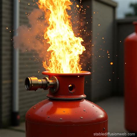 Exploding Gas Cylinder Accident Stable Diffusion Online
