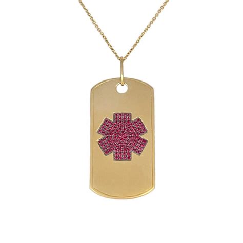 Solid Gold And Sterling Silver Engraved Medical Alert Necklaces Charmed