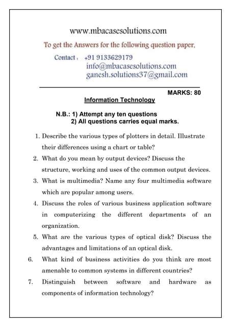 Information Technology 3 Describe The Various Types Of Plotters In