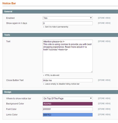 Magento Improved Notice Bar Show Important Info To Customers Easily