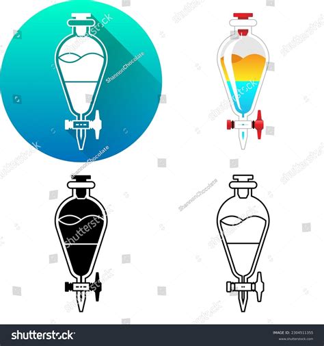 Separatory Funnel Twophase Liquid Laboratory Equipment Stock Vector Royalty Free 2304511355