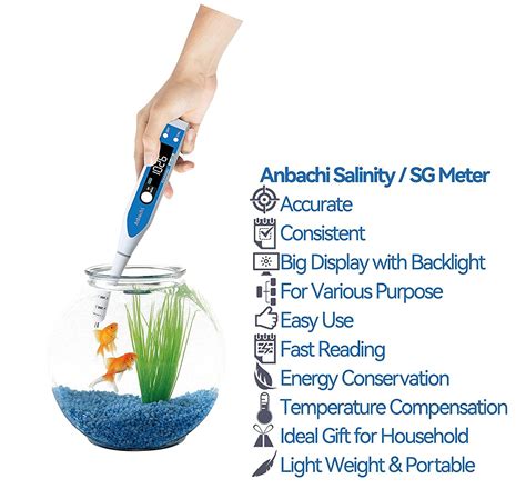 Digital Saltwater Meter High Accuracy 3 In 1 Salinity Tester For Hydroponics Aquariums Ponds