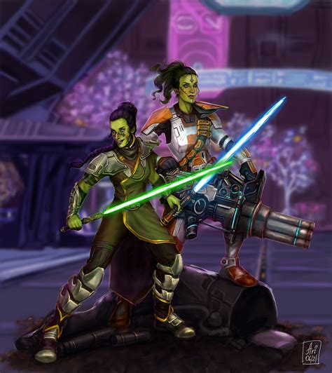 Artstation Commission Mirialan Sisters
