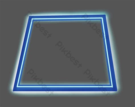 과학 기술 감각 간단한 빛나는 파란색 제목 상자 테두리 무료 Png 일러스트 Png Psd 무료 다운로드 Pikbest