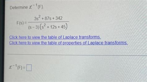 Solved Determine ¹ F s² s F s s ² s Chegg com