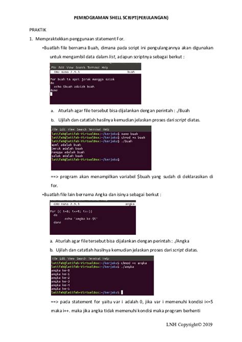 pdf pemrograman shell script perulangan linux ubuntu