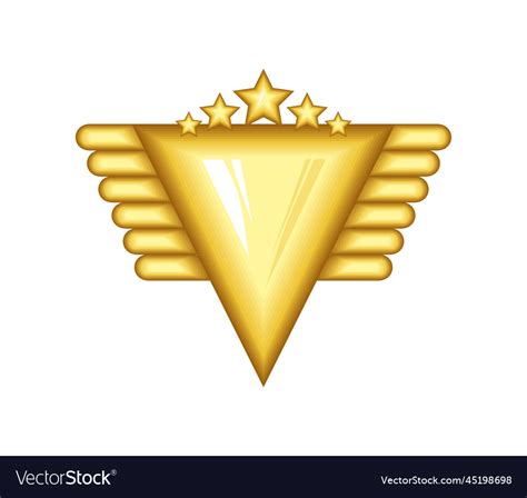 Golden Triangle Badge Royalty Free Vector Image
