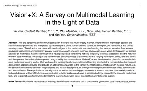 多模态数据如何学习？uic最新《视觉 X 数据视角下的多模态学习》研究综述，21页pdf涵盖269篇文献详述多模态机器学习进展 智源社区