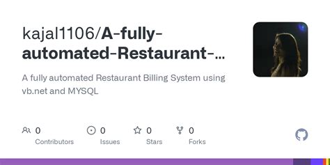 Github Kajal1106a Fully Automated Restaurant Billing System A Fully Automated Restaurant