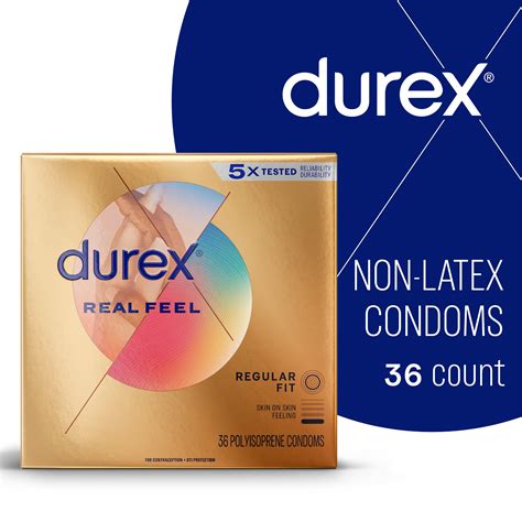 Condoms For Sex Non Latex Durex Avanti Bare Real Feel Lubricated Condoms Regular Fit 36 Count