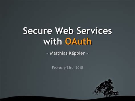 Secure Webservices Ppt