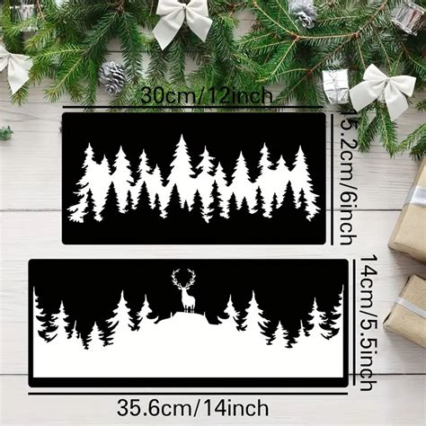 Pine Tree Stencils Tree Stencil Forest Stencil Wood Burning Temu New