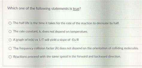[solved] Help Which One Of The Following Statements Is True O The