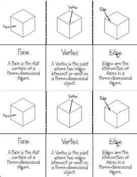 Geometry Parts Of A Solid Fold Up And Practice Pages By Mrs B S Best