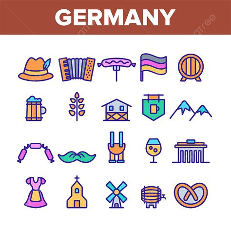German Culture Symbols Germany Culture Vector Png Images Germany