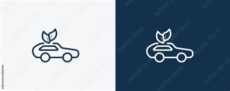 Eco Car Icon Outline Eco Car Vehicle Icon From Ecology Collection