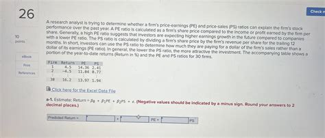 A Research Analyst Is Trying To Determine Whether A