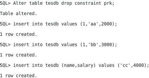 sql constraints