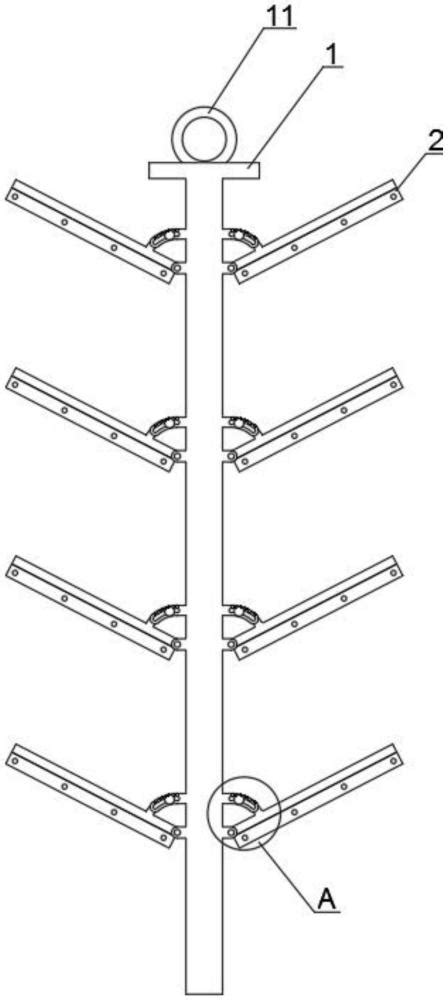 一种挂钩式抛丸机用工件架的制作方法