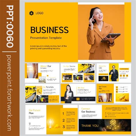 เทมเพลต Powerpoint พรีเซนเทชั่น ธุรกิจองค์กรและบริษัท สีเหลือง มินิมอล สวยๆ 0060 เทมเพลต