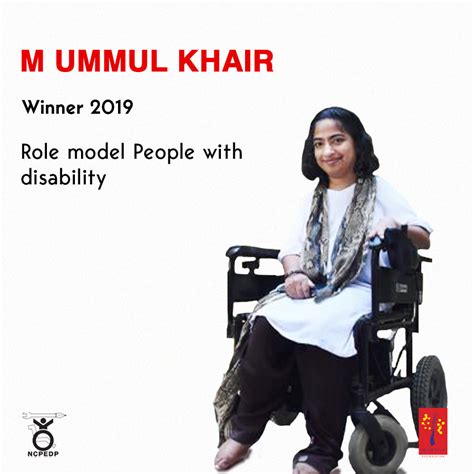 M Ummul Khair Winner Role Model People With Disability Ummul Khair A Person With Cerebral