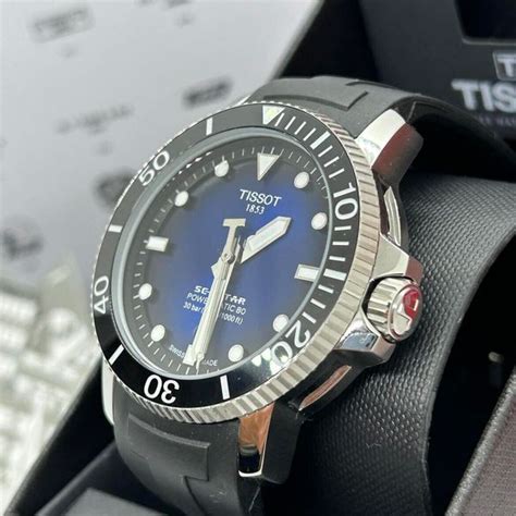 Tissot Seastar 1000 Powermatic 80 Blue Dial 43mm Rubber Strap Mens