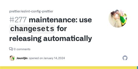 Maintenance Use Changesets For Releasing Automatically Issue Prettier Eslint Config