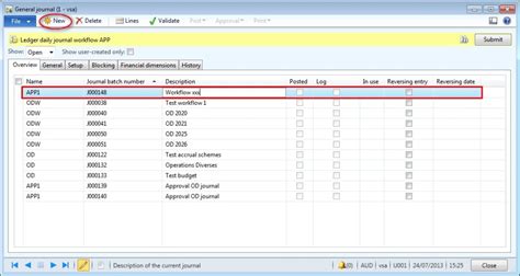 General Journal With Approval Workflow My Financial Dynamics Ax
