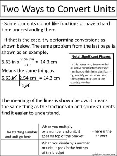 Dimensional Analysis Unit Conversions And Factor Label Method Notes