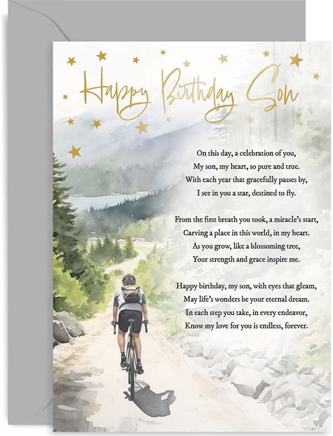 Old English Co Birthday Son Greeting Card Sentimental Poem Birthday