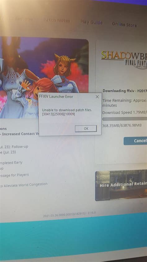 ffxiv unable to complete version check r ffxiv